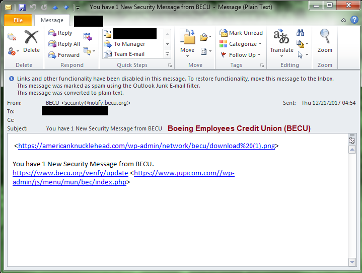 Worst Phishing Email Ever – JONATHAN TURLEY